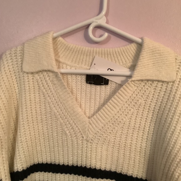 ASOS Topshop | Sweaters | Asos Stripes Oversized And Split Hem Sweater ...